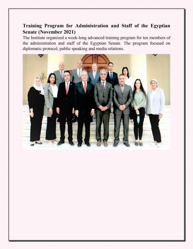 Brochure of the Institute for Diplomatic Studies – Egypt MFA Blog مدونة ...